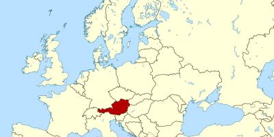 ავსტრიის რუკა - რუკები ავსტრია (დასავლეთ ევროპა - ევროპა)